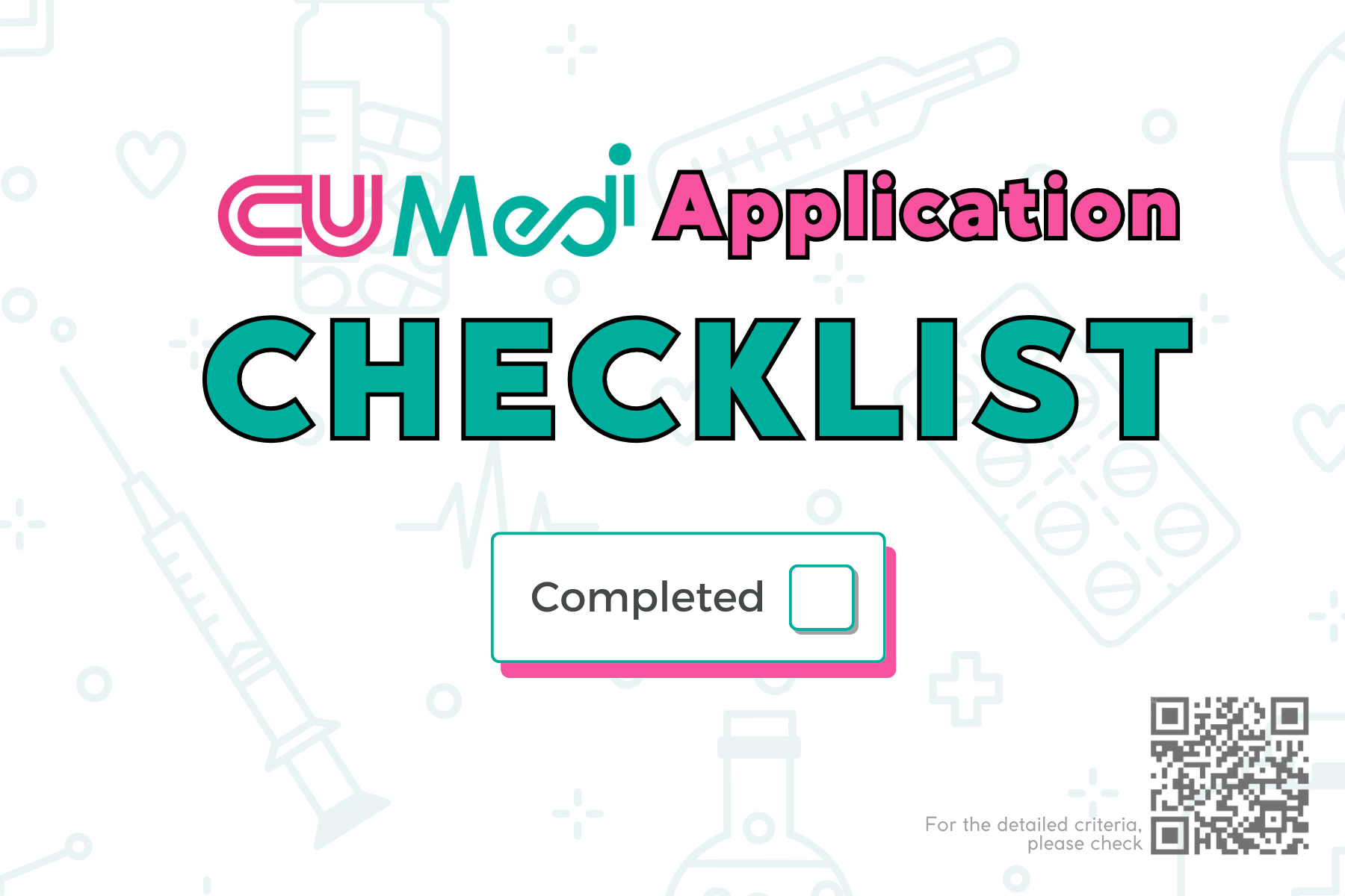 CU-MEDi - Application Checklist